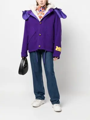 Off-White Hooded Reversible Jacket - Purple