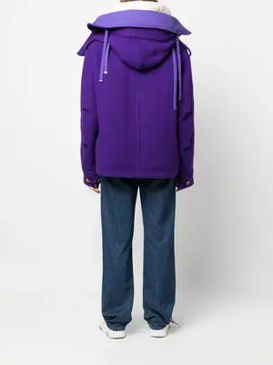 Off-White Hooded Reversible Jacket - Purple