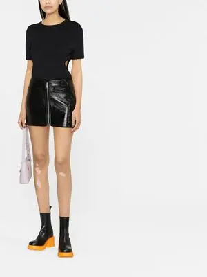COURREGES Vinyl Mini Skirt - Black