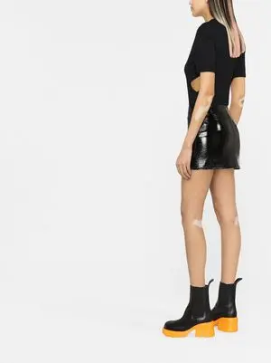 COURREGES Vinyl Mini Skirt - Black