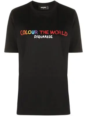 Dsquared2 Slogan-print T-shirt - Black