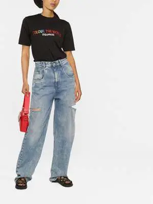 Dsquared2 Slogan-print T-shirt - Black