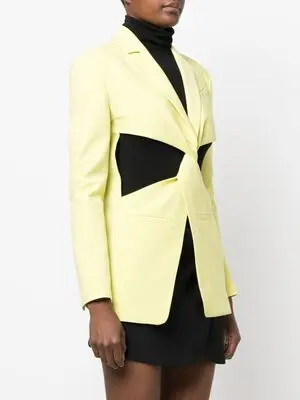 Coperni Cut-out Twisted Blazer - Yellow