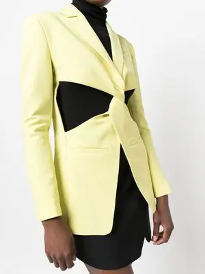 Coperni Cut-out Twisted Blazer - Yellow