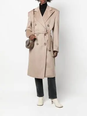 ALMAZ Double-breasted Belted Coat