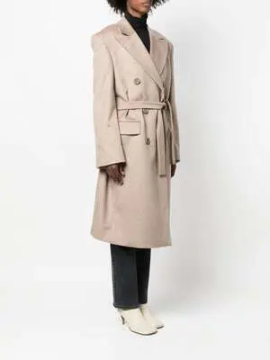 ALMAZ Double-breasted Belted Coat