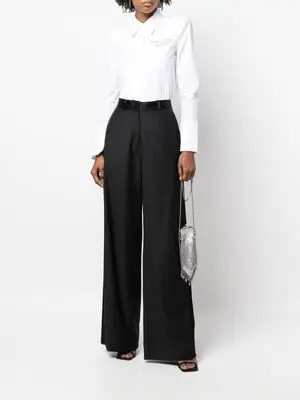 ALMAZ Wide-leg Wool Trousers