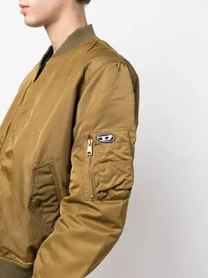DIESEL® Logo-patch Zip-front Jacket