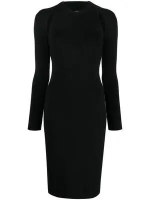 TOM FORD Cut-out Ribbed Midi Dress