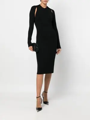 TOM FORD Cut-out Ribbed Midi Dress