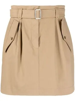Alberta Ferretti Belted Waist Cargo Pocket Skirt