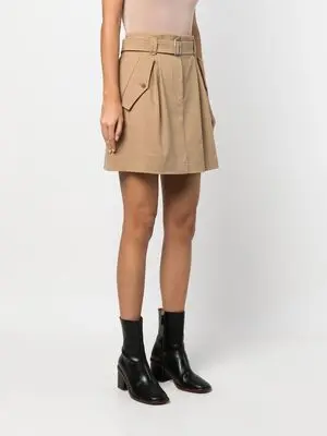 Alberta Ferretti Belted Waist Cargo Pocket Skirt