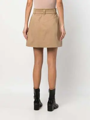 Alberta Ferretti Belted Waist Cargo Pocket Skirt