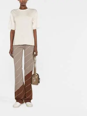 Stella McCartney Diagonal-stripe Wool Trousers