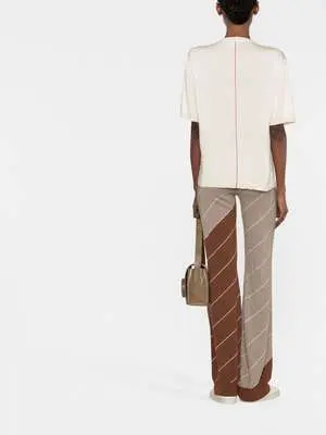 Stella McCartney Diagonal-stripe Wool Trousers