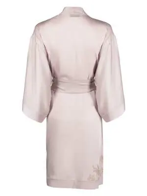 Carine Gilson Lace-applique Silk Robe