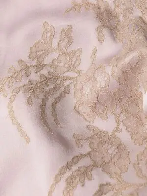 Carine Gilson Lace-applique Silk Robe