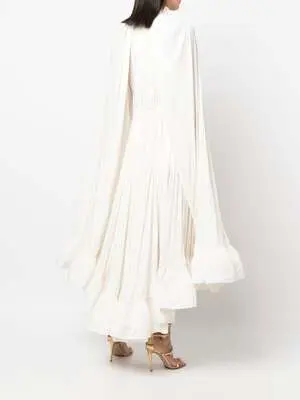 LANVIN Cape-design Midi Dress
