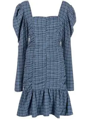 GANNI Seersucker Mini Dress