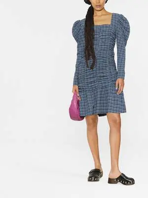 GANNI Seersucker Mini Dress