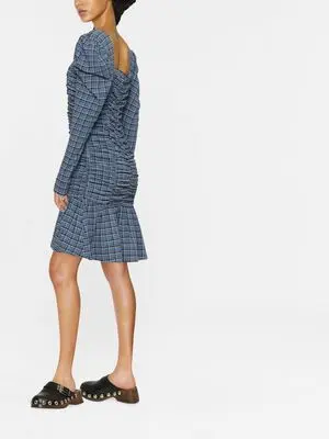 GANNI Seersucker Mini Dress