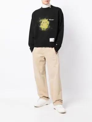 Mihara Yasuhiro Smiley Face Long-sleeve Sweater