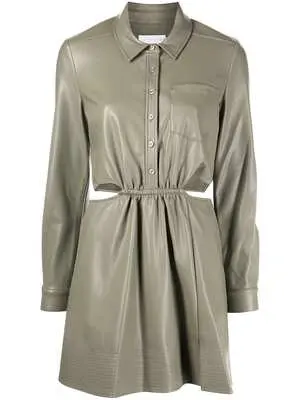 Green Faux Leather Dress