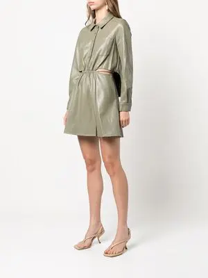 Simkhai Faux Leather Cut-out Mini Dress