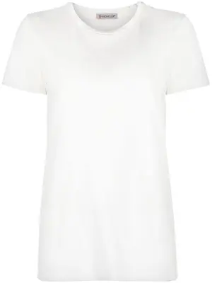 Moncler Logo-patch Ribbed T-shirt - White