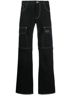 Misbhv Black Wash Bottoms For Men