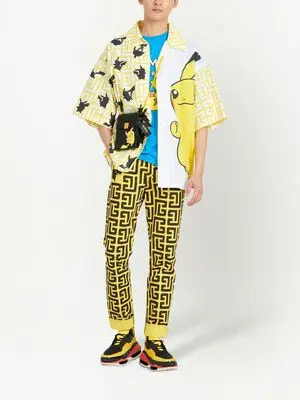Balmain X Pokemon Pikachu-print Short-sleeve Shirt