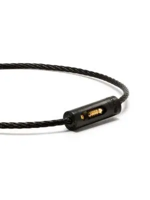 Le Gramme 18kt Yellow Gold And Titanium 5g Cable Bracelet - Black