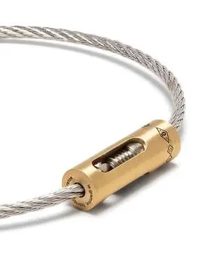 Le Gramme 18kt Yellow Gold And Titanium 6g Cable Bracelet - Silver