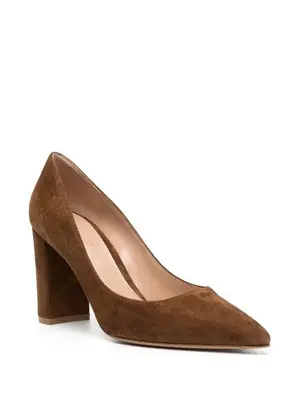 GIANVITO ROSSI Piper 85mm Suede Pumps - Brown