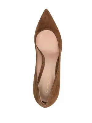 GIANVITO ROSSI Piper 85mm Suede Pumps - Brown