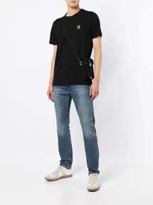Belstaff Logo-patch Crew Neck T-shirt - Black