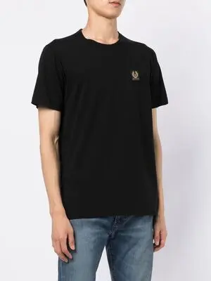 Belstaff Logo-patch Crew Neck T-shirt - Black