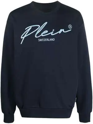 Philipp Plein Logo Crew Neck Sweatshirt - Blue