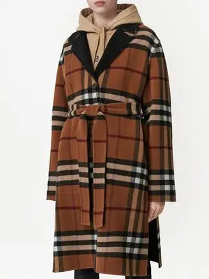 Burberry Check-pattern Reversible Wool Coat