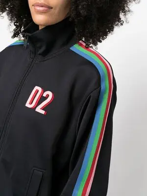 Dsquared2 Side-stripe Zip-up Sweatshirt