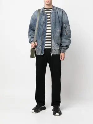 DIESEL® Denim Bomber Jacket - Blue