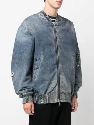 DIESEL® Denim Bomber Jacket - Blue