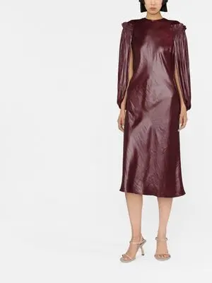 Stella McCartney Draped-sleeve Midi Dress