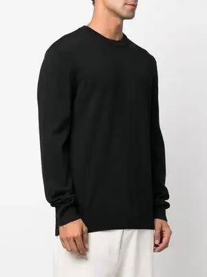 JIL SANDER Wool Crew-neck Jumper - Black