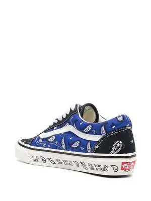 VANS Old Skool Paisley-print Sneakers - Blue