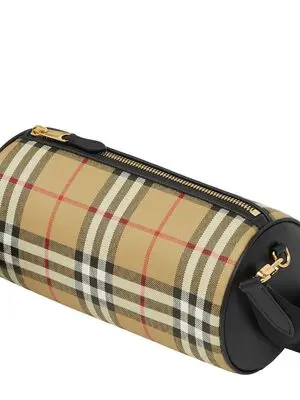 Burberry Vintage Check Crossbody Barrel Bag