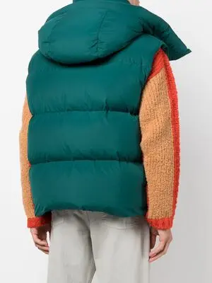 Off-White Logo-print Padded Gilet - Green