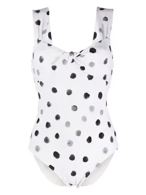 Marysia Polka-dot-print One-piece Swimsuit - White
