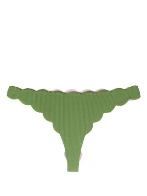 Marysia Antibes Scallop-edge Bikini Bottoms - Green