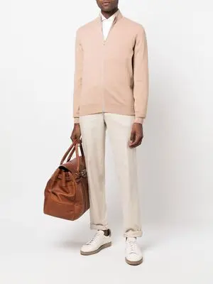 Brunello Cucinelli Zip-up Cashmere Jumper - Neutrals